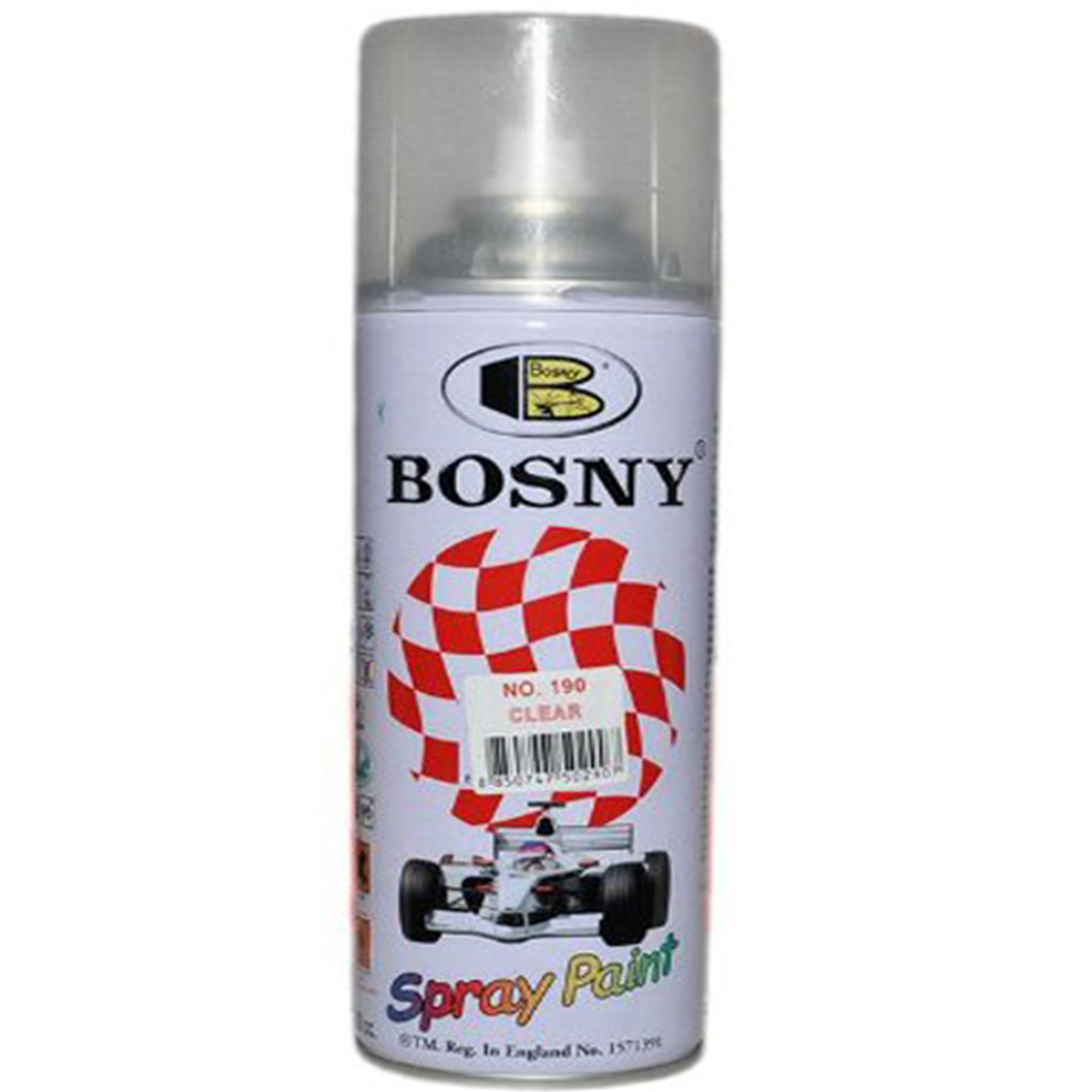 Bosny Brand Spray Paint Gloss Clear, Flat or Matte Clear, High Temp ...