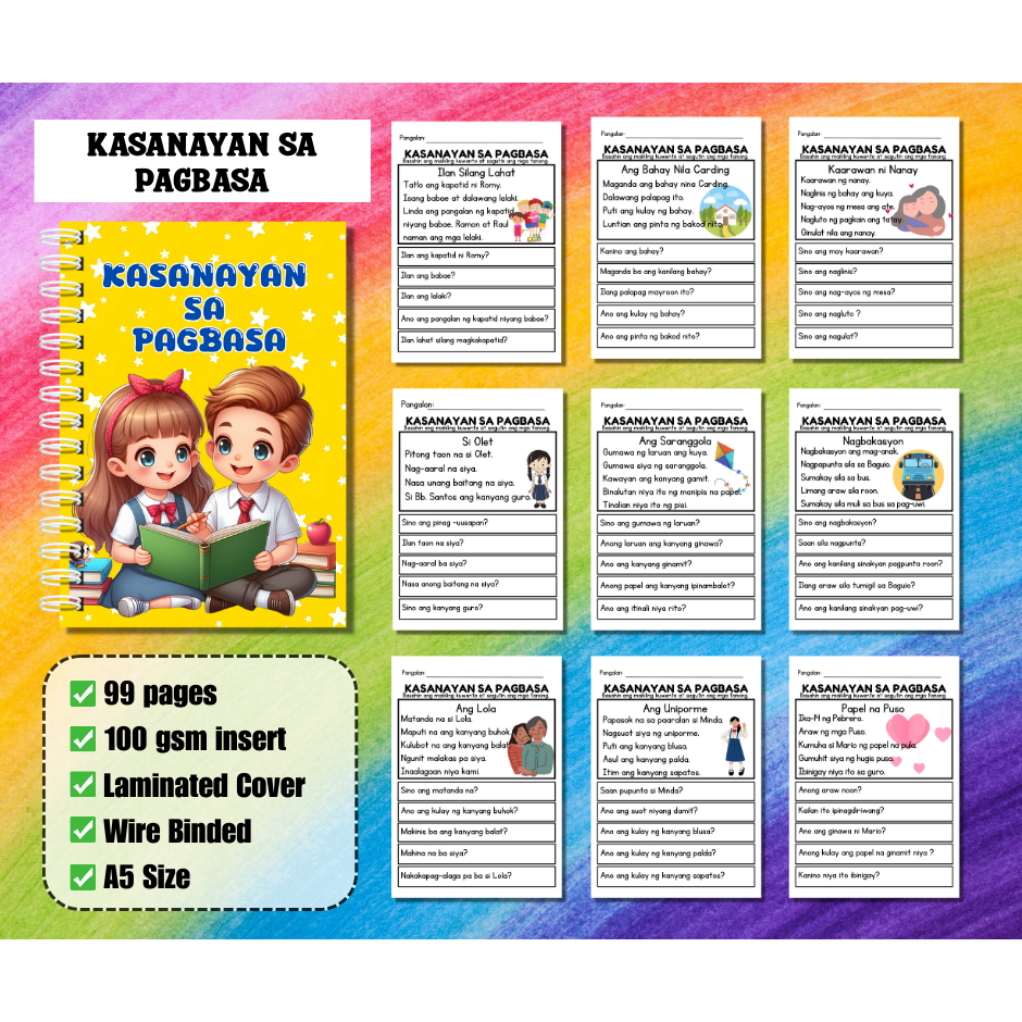Kasanayan sa Pagbasa – Filipino Reading Skills Workbook for Kids | 99 ...