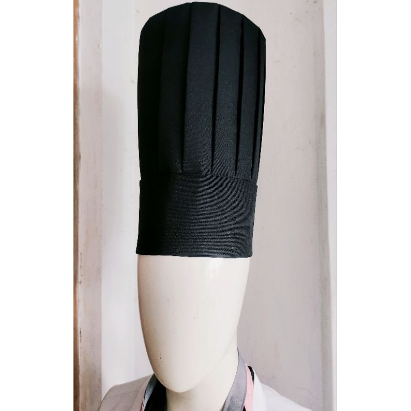 Chef Toque black Chef Hat Black High Quality | Shopee Philippines