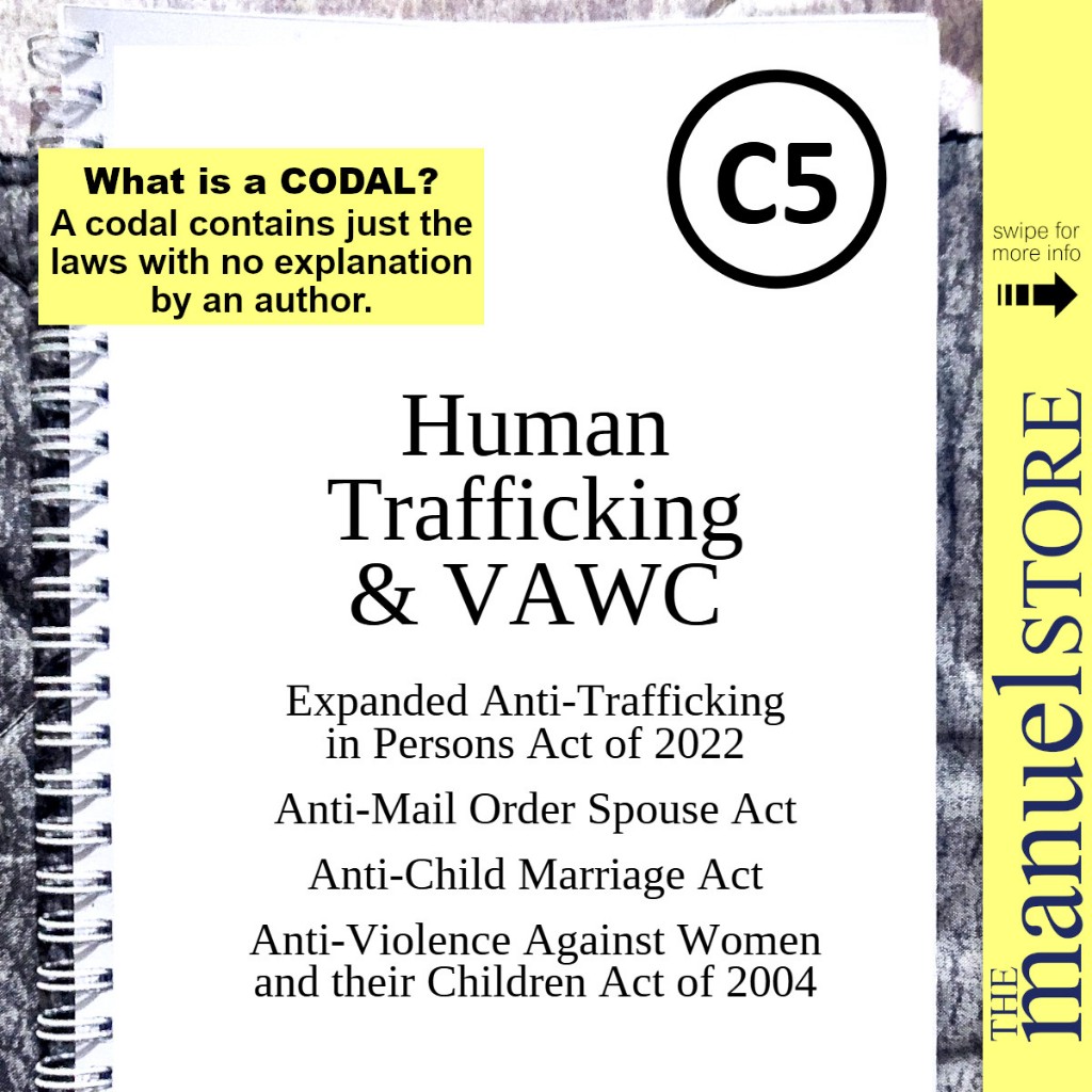 Notebook Codal (2025) Trafficking in Persons, Anti VAWC Violence ...