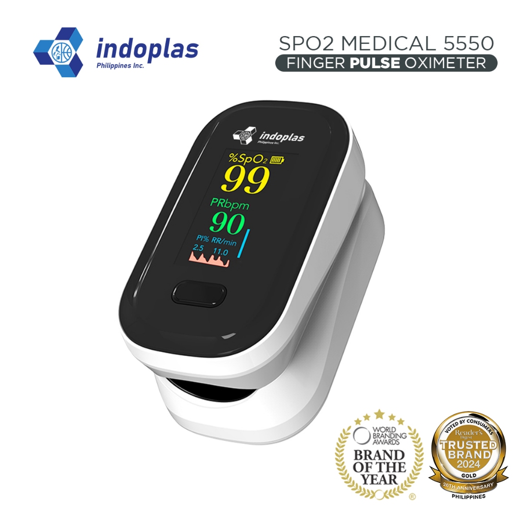 Indoplas Pulse Oximeter SPO2 Medical 5550 with Respiratory Rate ...
