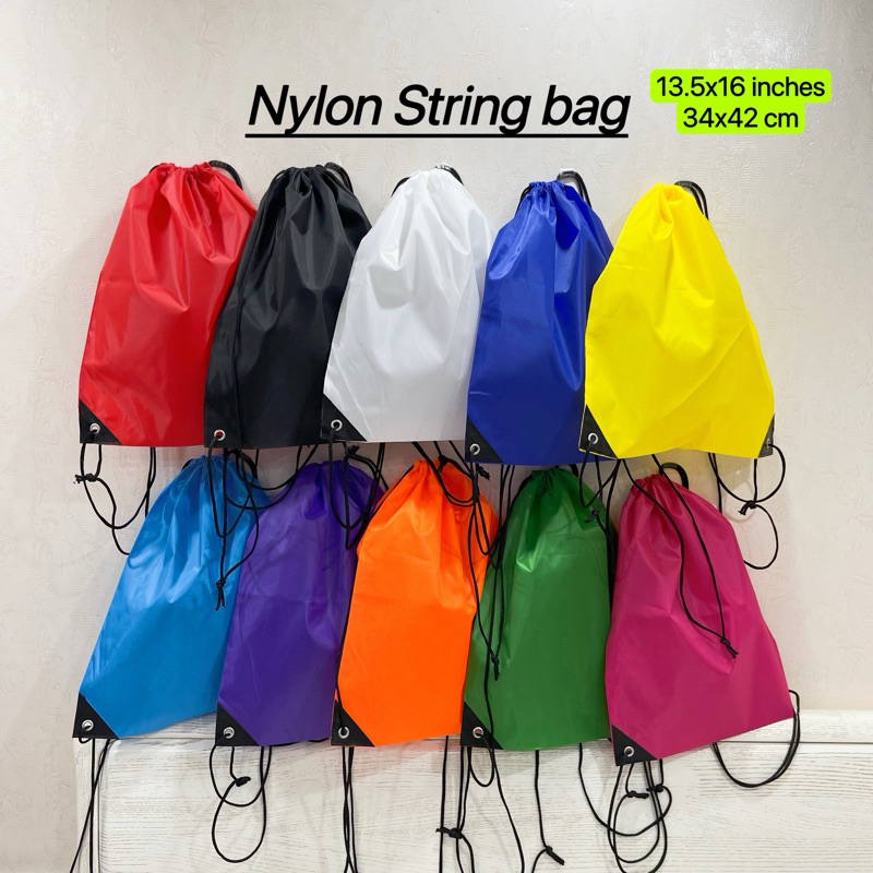 210D Nylon String bag Plain Back pack design Polyester Drawstring bag ...