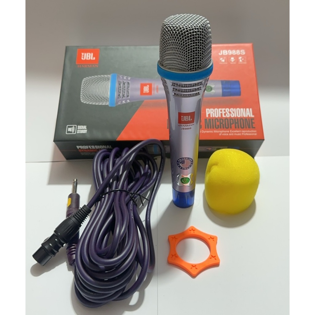 NEW JBL HARMAN JB-988S PROFESSIONAL DYNAMIC AUDIO VOCAL WIRE MICROPHONE ...