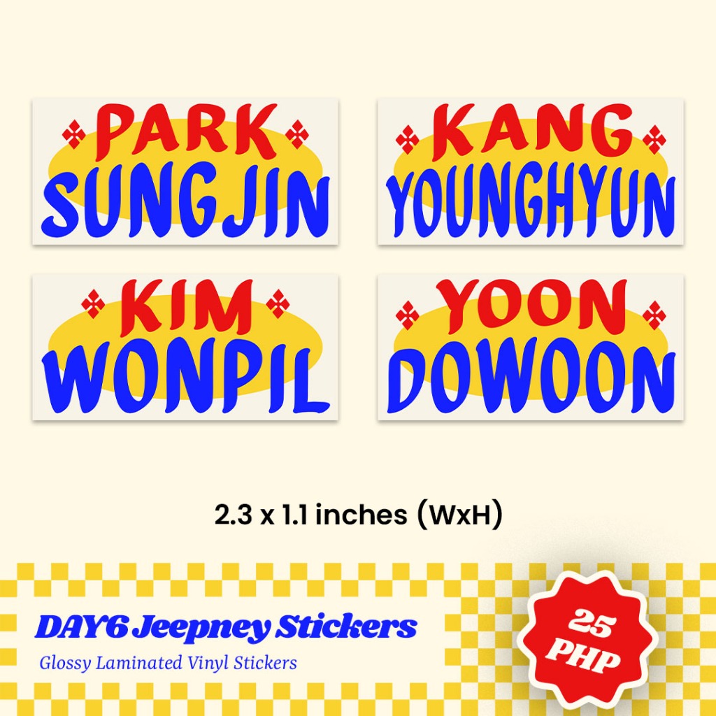 DAY6 Jeepney Stickers Fanmade Sticker | Shopee Philippines