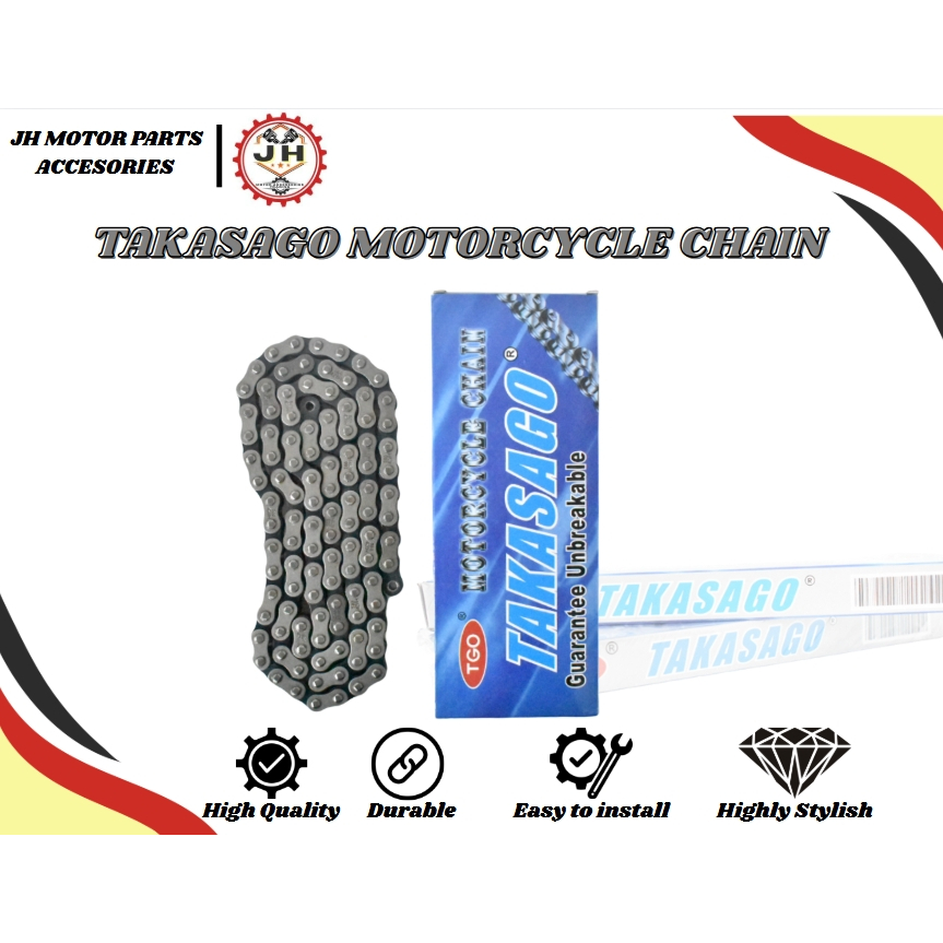 MOTORCYCLE CHAIN TAKASAGO MODEL 438H 110L/130L | Shopee Philippines