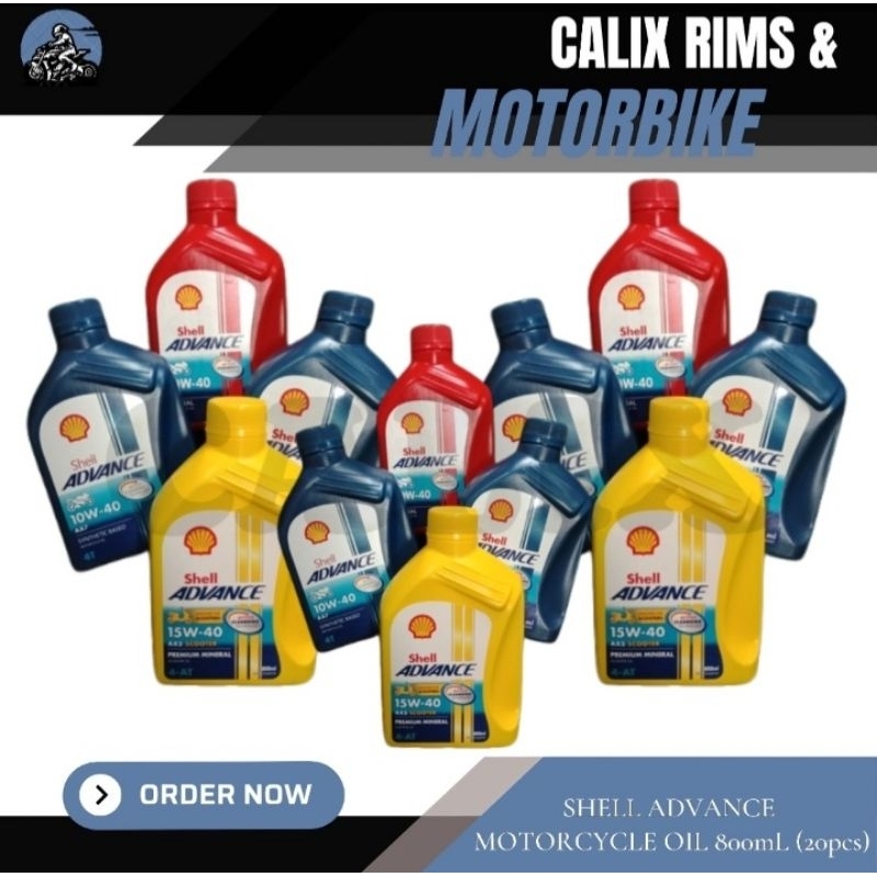 SHELL ADVANCE MOTORCYCLE OIL 800mL (20pcs) | Shopee Philippines