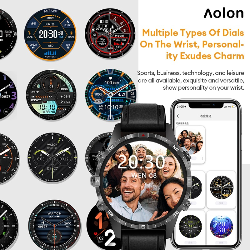 Aolon GT5 Pro Smart Watch Compass HD Bluetooth Call Heart Rate ...