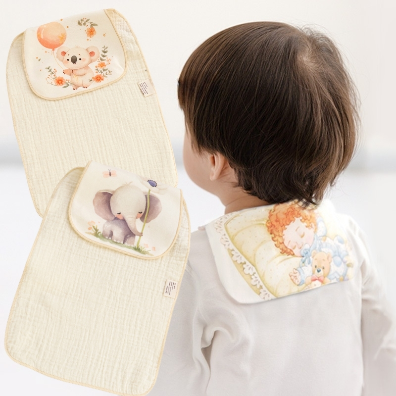 3-6Years Baby Sweat Towel Soft Cotton Back Towel Sweat Absorber Towels ...