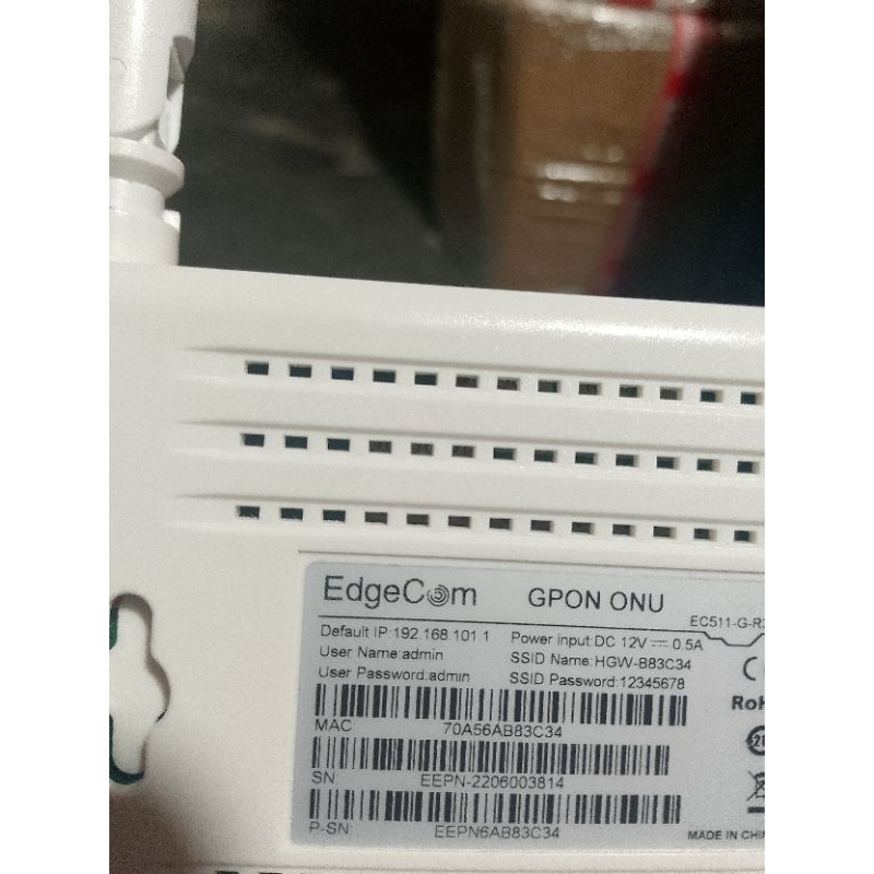 EDGECOM GPON ONU WITH ADAPTOR NOT FLASH | Shopee Philippines