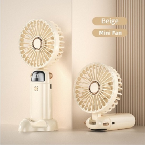 NEW Mini Portable Fan Usb Rechargeable Handheld Fan Smart Led Digital ...