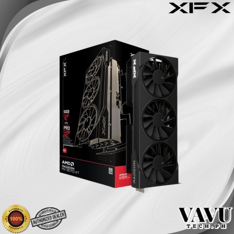 XFX Swift AMD Radeon RX 9070XT 16GB Triple Fan Gaming Edition Video ...