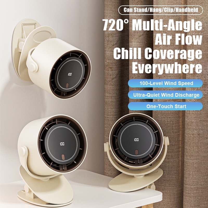 Samsung Turbo Desk Fan Clip Fan Rechargeable Cooling 100 Gears Strong ...