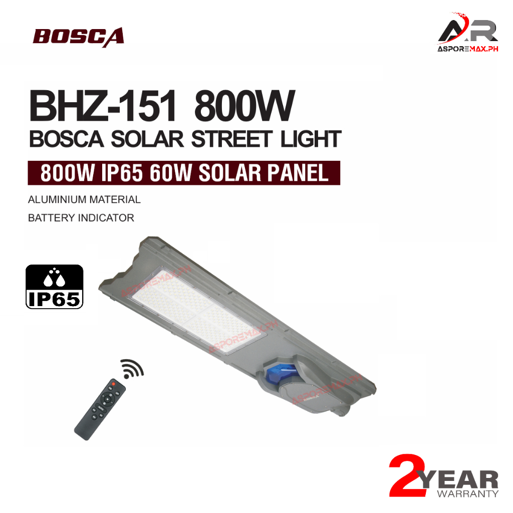 BOSCA Solar LED Street Light 500W & 800W BHZ-151 IP65 Outdoor Light ...