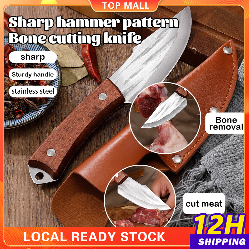 Kithen Knife Stainless Steel Cleaver Boning Butcher Knife Professional ...