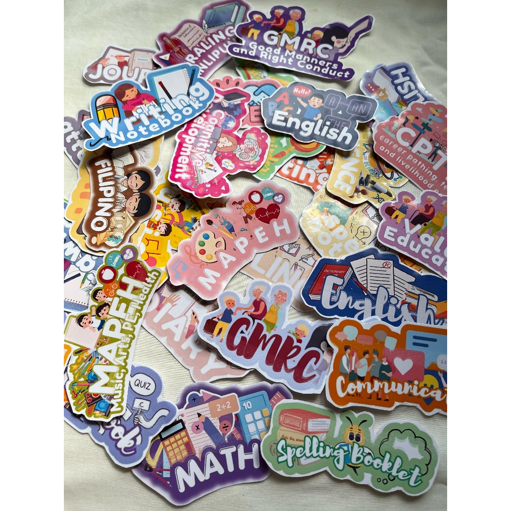 Subject Stickers, Kiss Cut Design | Shopee Philippines