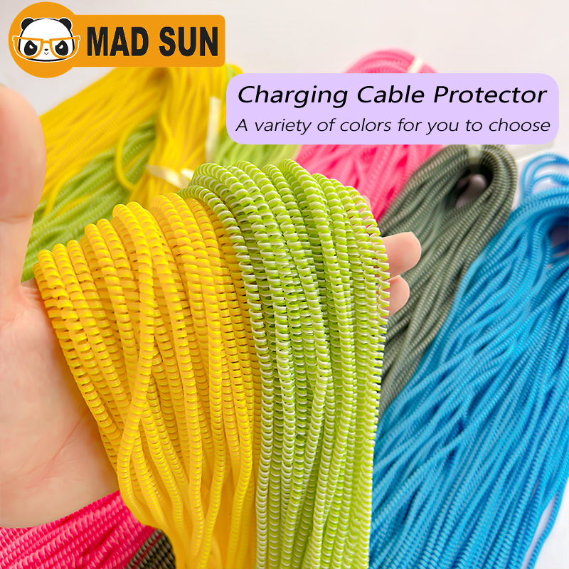 Charging Cable Protector DIY Spiral Earphone Cord Protector Mobile Cord ...