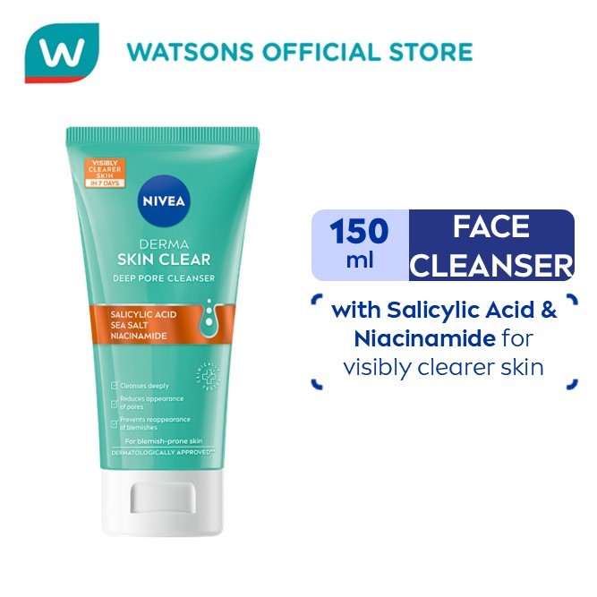 NIVEA Derma Skin Clear Deep Pore Cleanser 150ml | Shopee Philippines