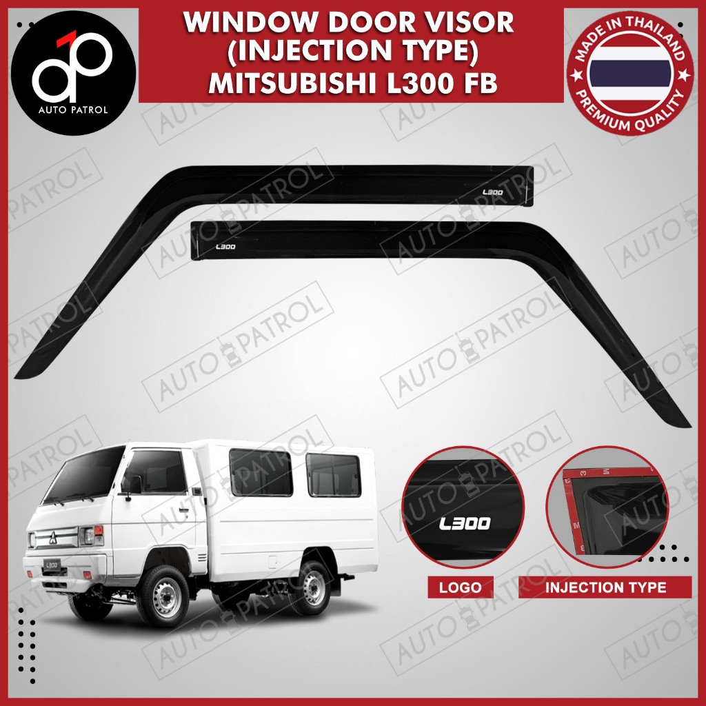 MITSUBISHI L300 FB Window Door Rain Visor Black (INJECTION TYPE) MADE ...