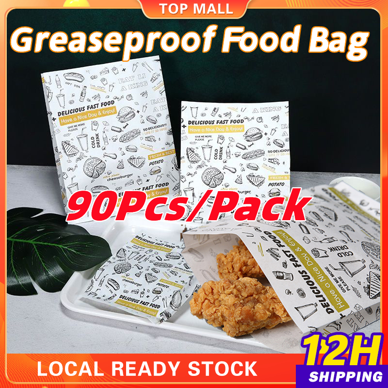 Greaseproof Paper Bag For French Fries Disposable Fried Chicken Donut ...