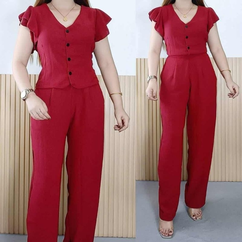 MC Large-XL Tamara Coords Plus Size Casual Crumpled Linen Fabric ...