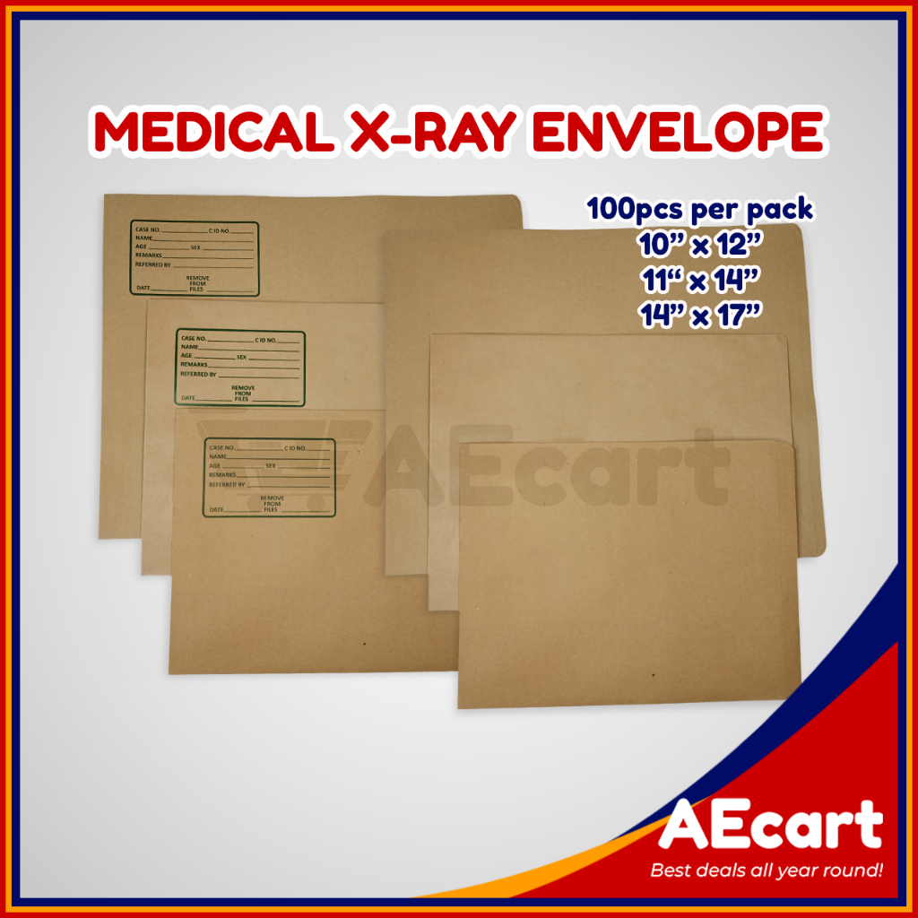 100pcs per pack | 𝐌𝐄𝐃𝐈𝐂𝐀𝐋 𝐗-𝐑𝐀𝐘 𝐄𝐍𝐕𝐄𝐋𝐎𝐏𝐄 | 10"x12"/11"x14"/14"x17 ...