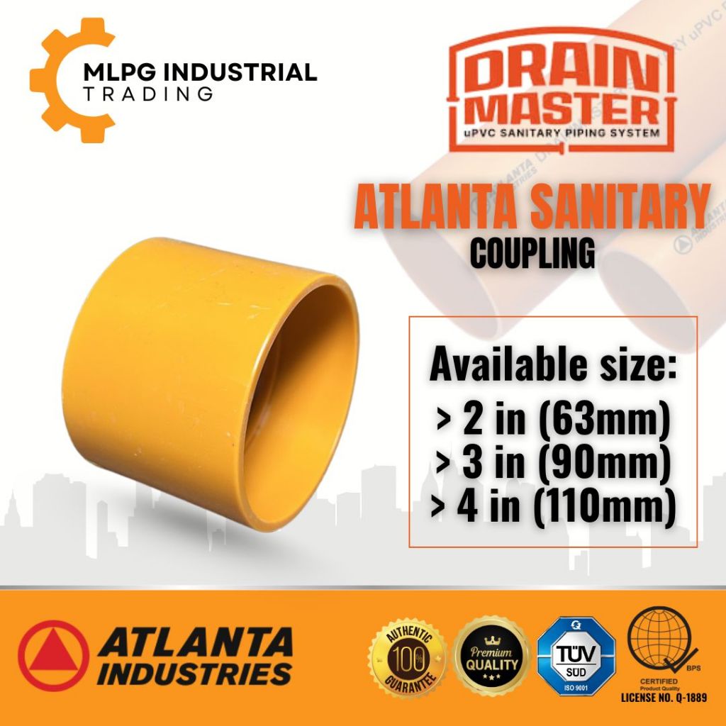 ATLANTA uPVC SANITARY COUPLING | 2", 3", 4" inches | Shopee Philippines