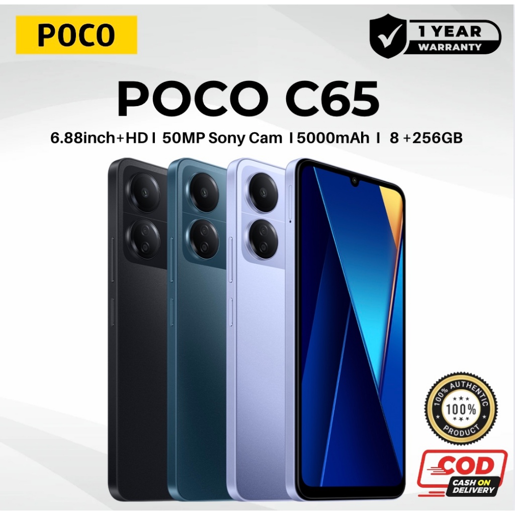 Mi Poco C65/C75 | 8GB+256GB| Long Battery Life | 6.88"HD+ Display | 10MP Dual Cam | Android12.0 ...