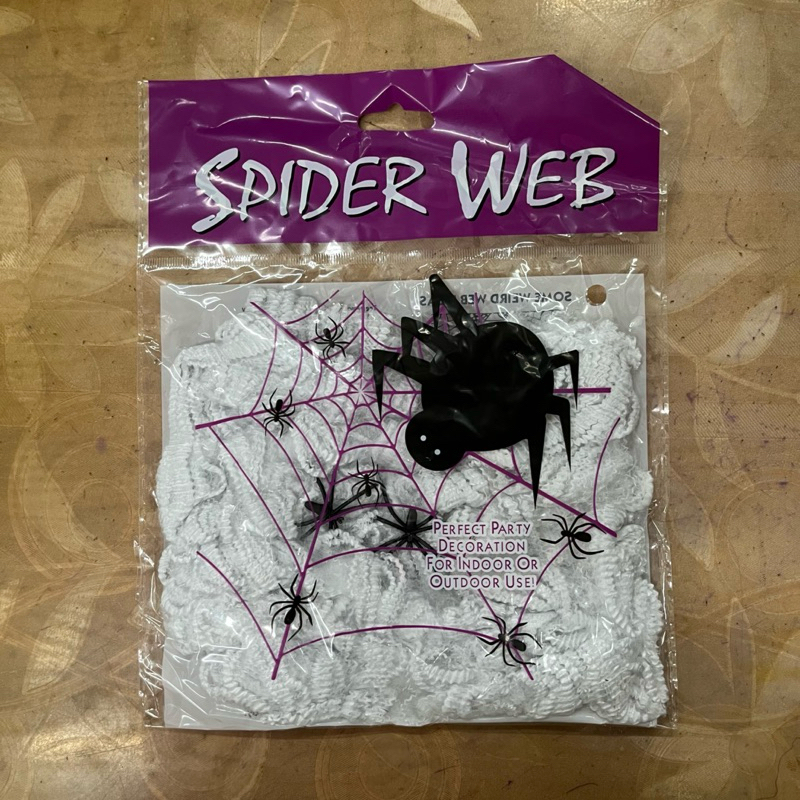 20 Grams Halloween Spider Web Cobweb with 2 Spiders | Shopee Philippines