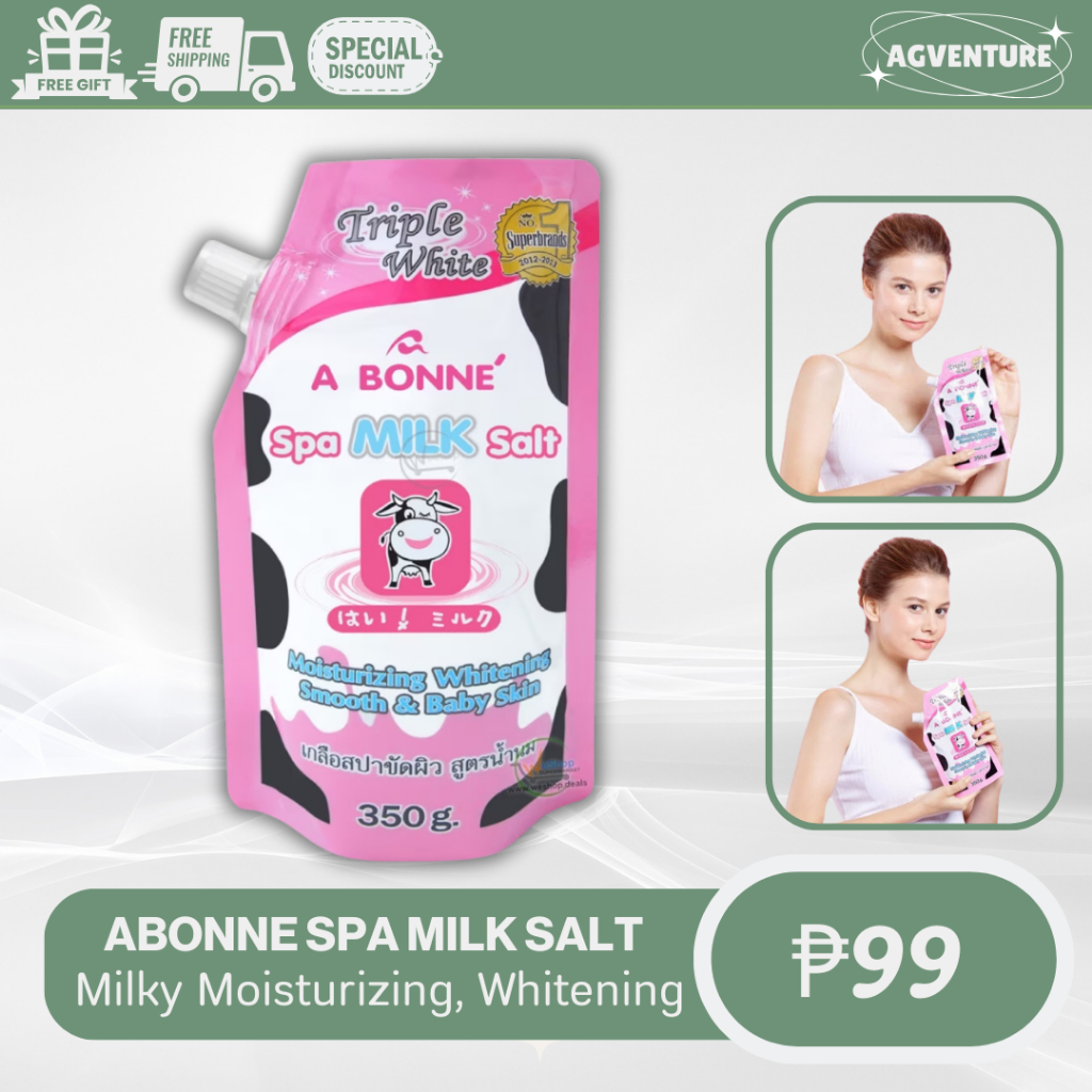 Abonne Spa Milk Salt Scrub Triple White 350g Exfoliating, Whitening ...