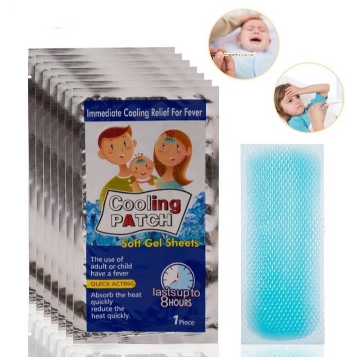 Portable Cooling Gel Patch Travel Ice Stickers for Fever Relief, Solid ...