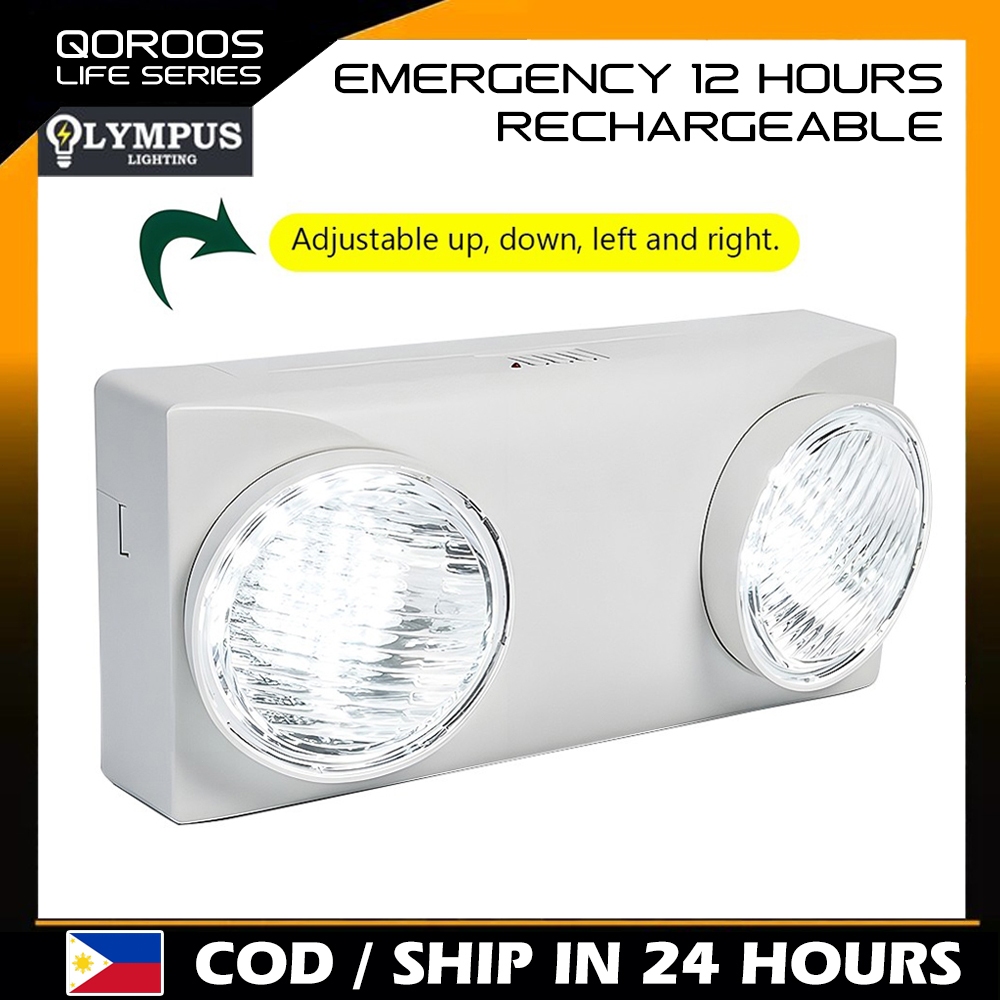 Olympus Wall Mounted LED Emergency Lamp Rechargeable Twin Head ...