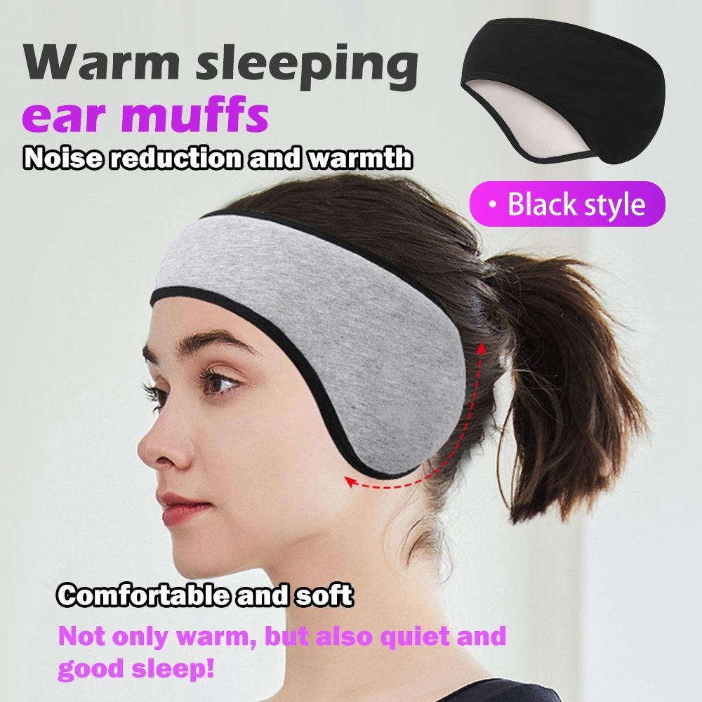 Earmuff Sleep Mask Eye Cover Warm Relax Plush Soundproof For Sleeping ...