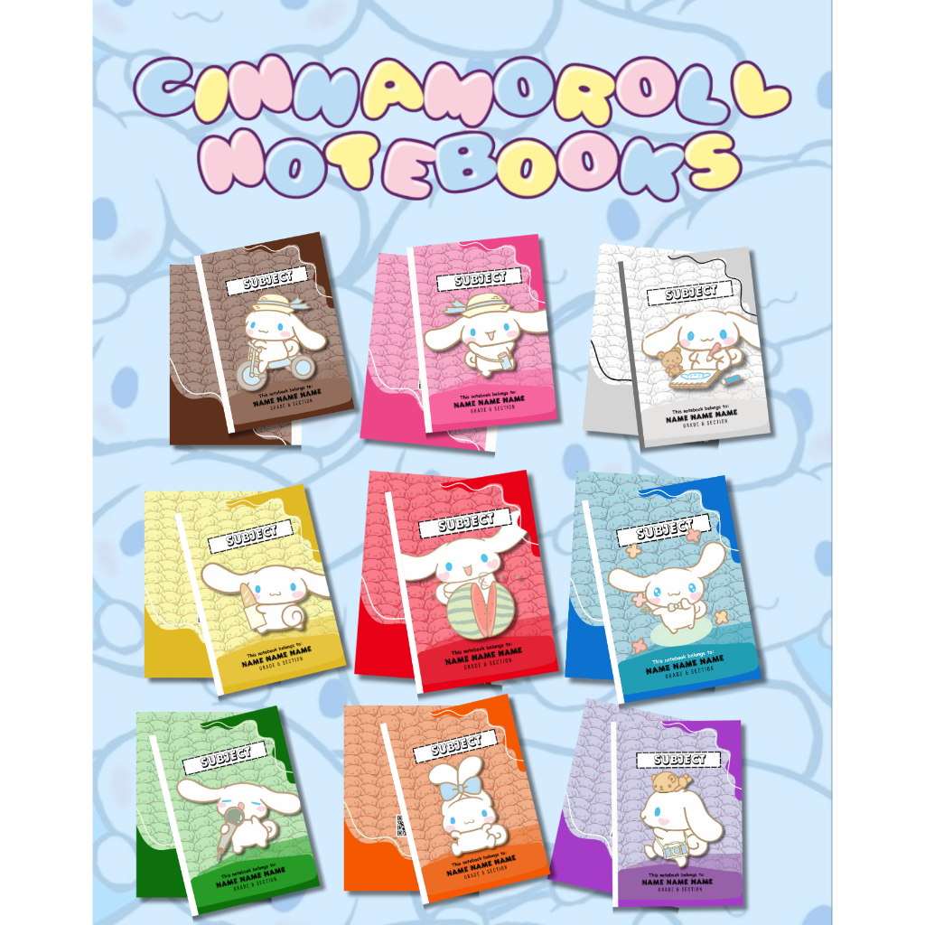 CUTE CINNAMOROLL WRITING AND COMPOSITION NOTEBOOKS | Shopee Philippines