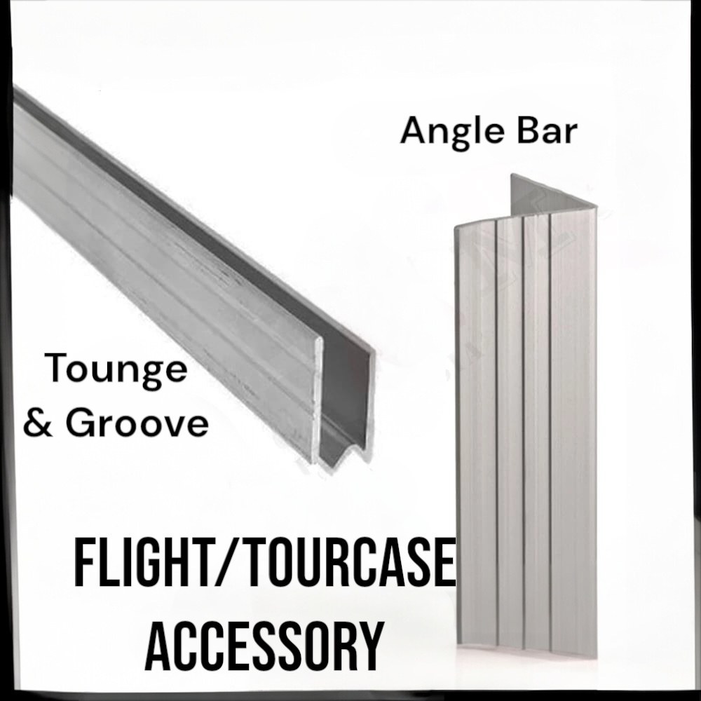 3pcs x 1meter cut Aluminum Angle Bar or Tongue & Groove for Tour Case ...