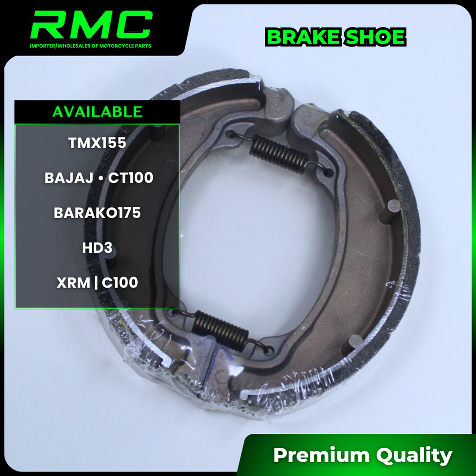 RMC BRAKE SHOE TMX/BAJAJ/TMX125/CB110/CT100/TMX155/AURA/FURY/FURY 125 ...