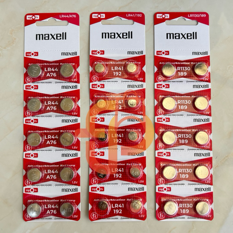 ORIGINAL MAXELL BATTERY LR44/LR41/LR1130 ( 1.5v ) Sold per pc or per ...