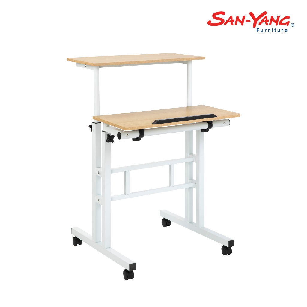 Multipurpose Table Oak and White 405322 | Shopee Philippines