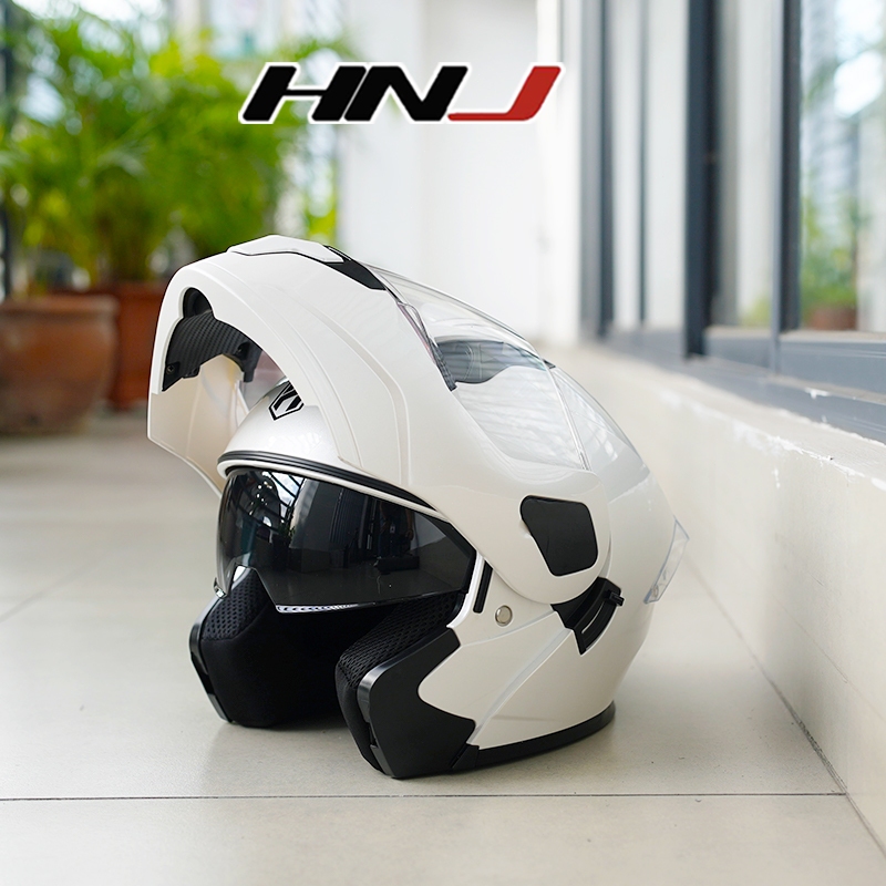 HNJ 937 Motorcycle Helmet Modular with Icc Dual Visors Clear Lens ...