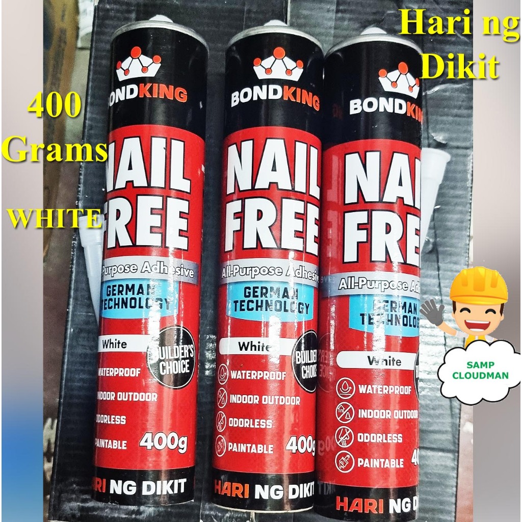 Bond King Nail Free 400g White Color No More Nail Liquid Nail Tube Size ...