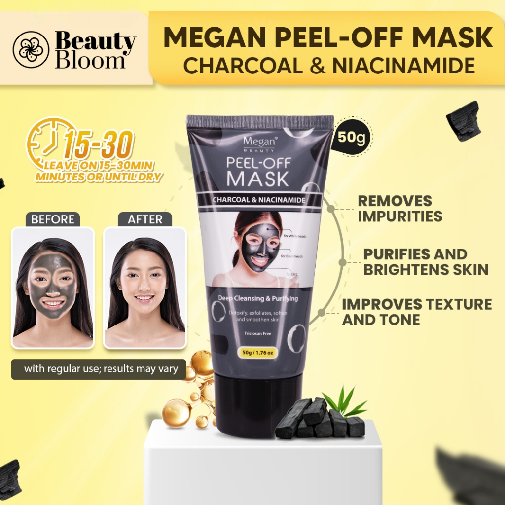 Megan Peel Off Mask 50g - Charcoal & Niacinamide | Shopee Philippines