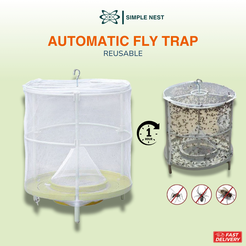 Reusable Hanging Fly Trap Cage Outdoor Mosquito Insect Catcher Net for ...