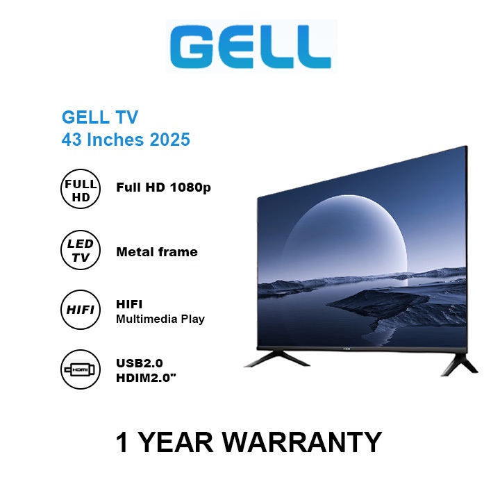Gell TV 43 Inches Smart Led TV Android TV 43 Inch LED TV Flat Screen TV ...