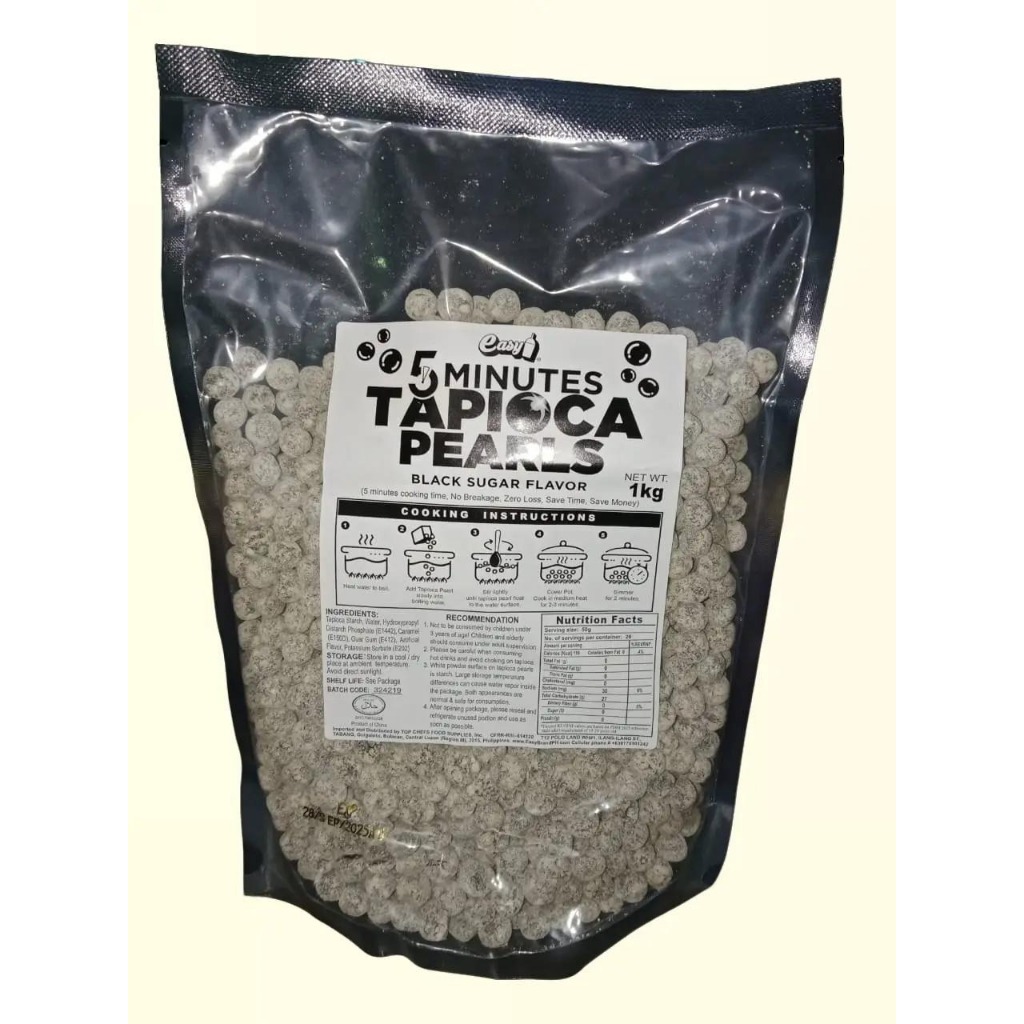Easy Brand 5 Minutes Black Sugar Tapioca Pearls (1kg) | Shopee Philippines