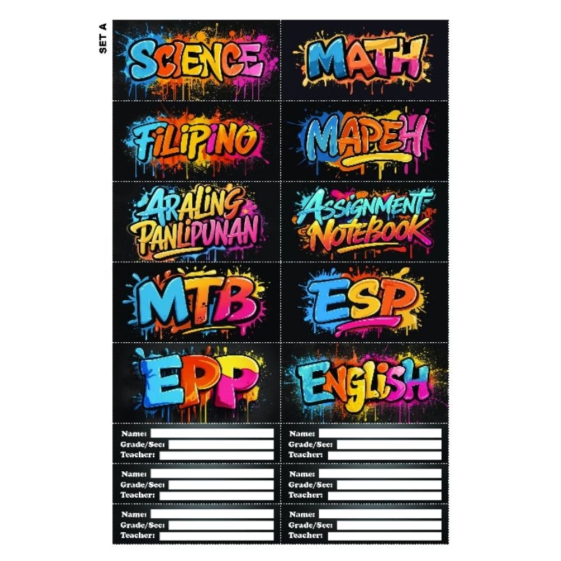 SUBJECT STICKER GRAFITTI DESIGN 10 STICKERS | Shopee Philippines