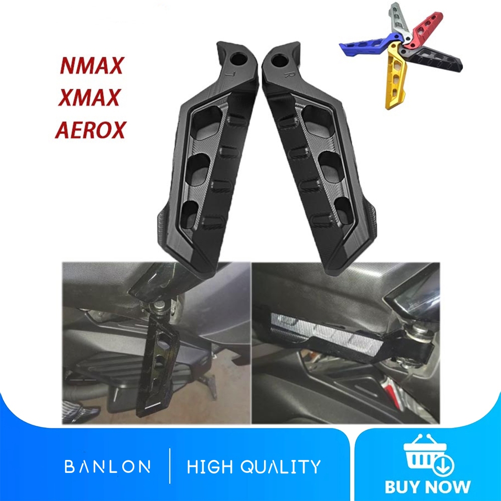 Rear Passenger Foot Peg Footrests For YAMAHA NMAX AEROX NVX 155 XMAX ...
