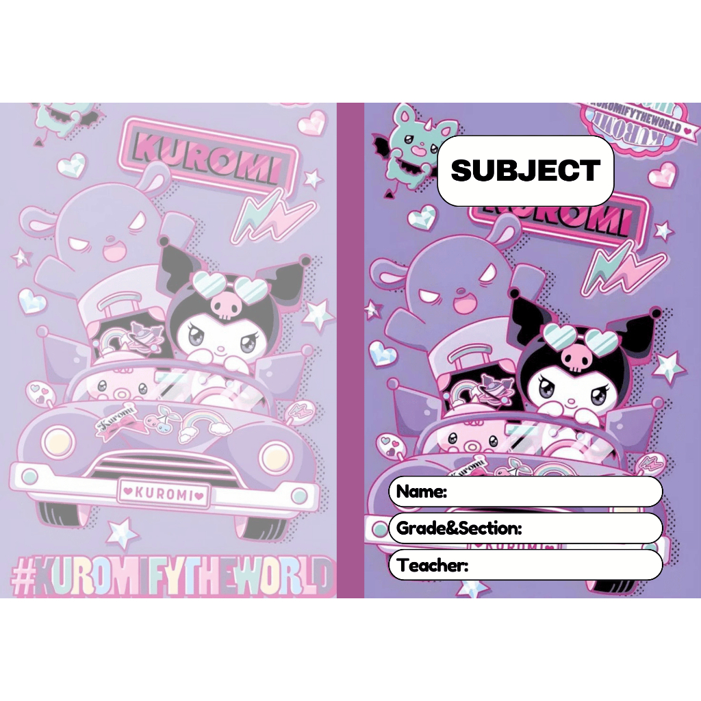 Kuromi Writing Notebook Customized FOR Kinder grade 1 2 3 | Shopee ...