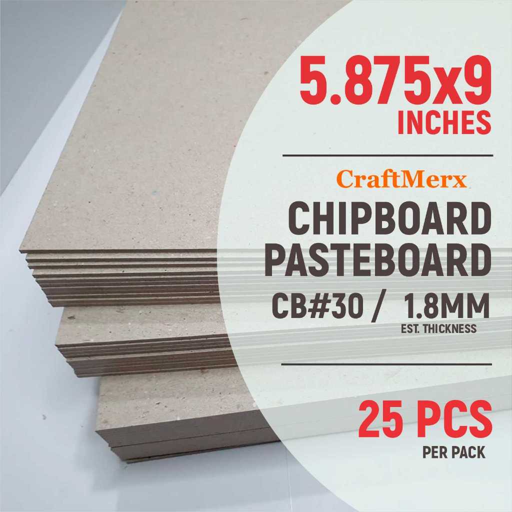 CHIPBOARD / PASTEBOARD CB#30, 9x5.875 inches, 1.8mm, 25 pcs (NOTEBOOK ...