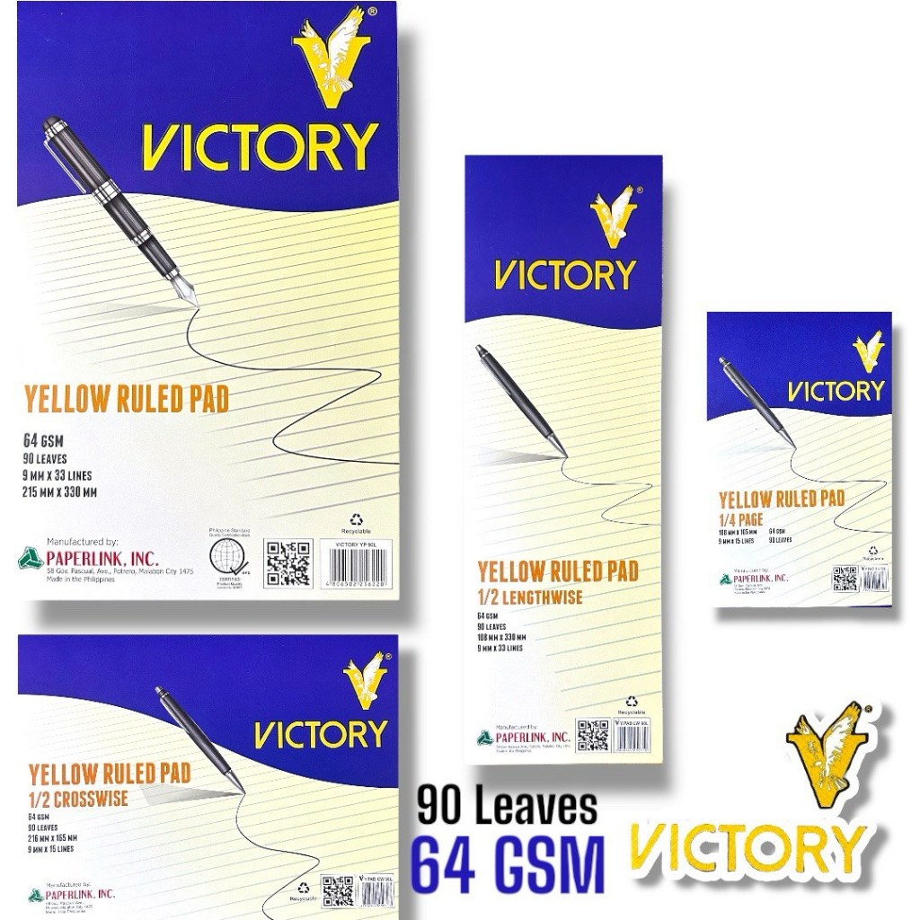 Victory Yellow Pad - Japan Quality Paper, 90 Leaves | Shopee Philippines