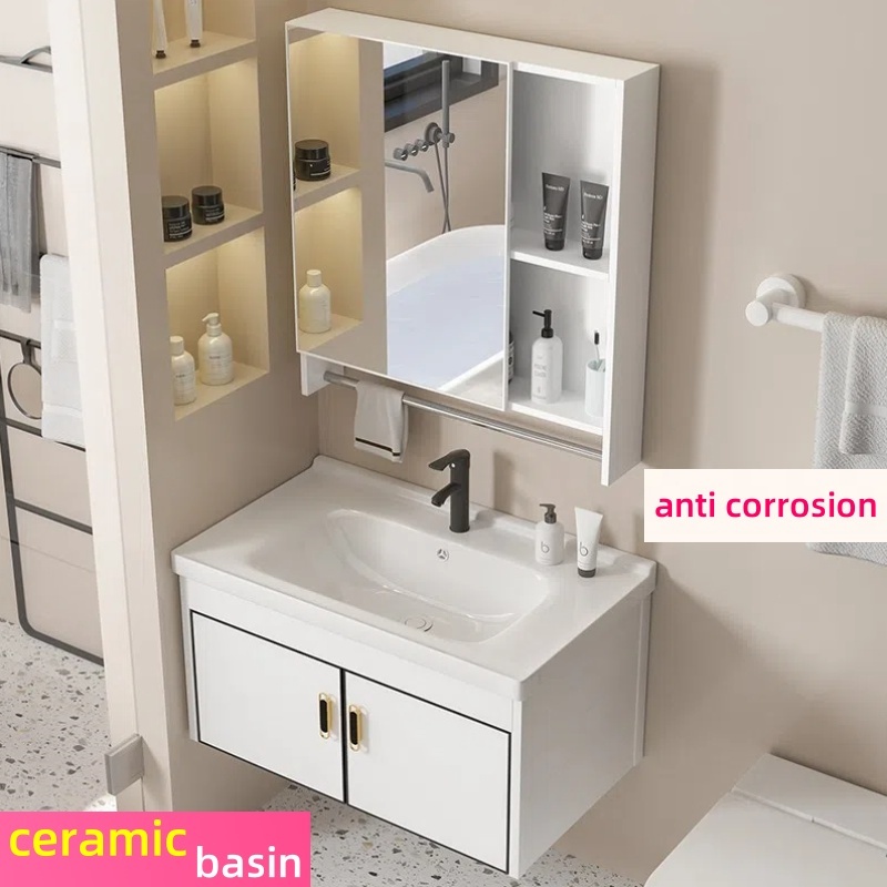 Aluminum Bathroom Mirror Cabinet Bathroom Sink Cabinet Lavatory Sink ...