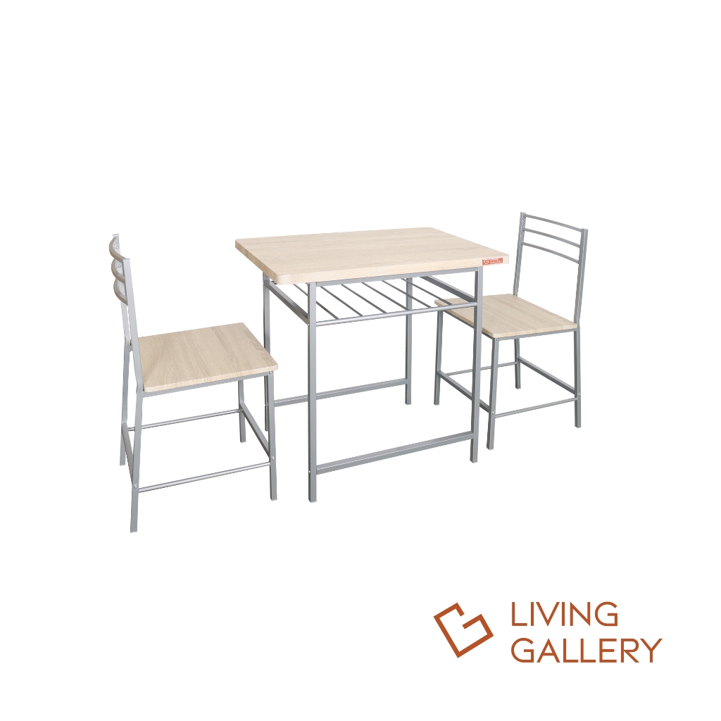 Living Gallery 2-Seater Dining Set Dining Table with 2-pc Chair Made ...